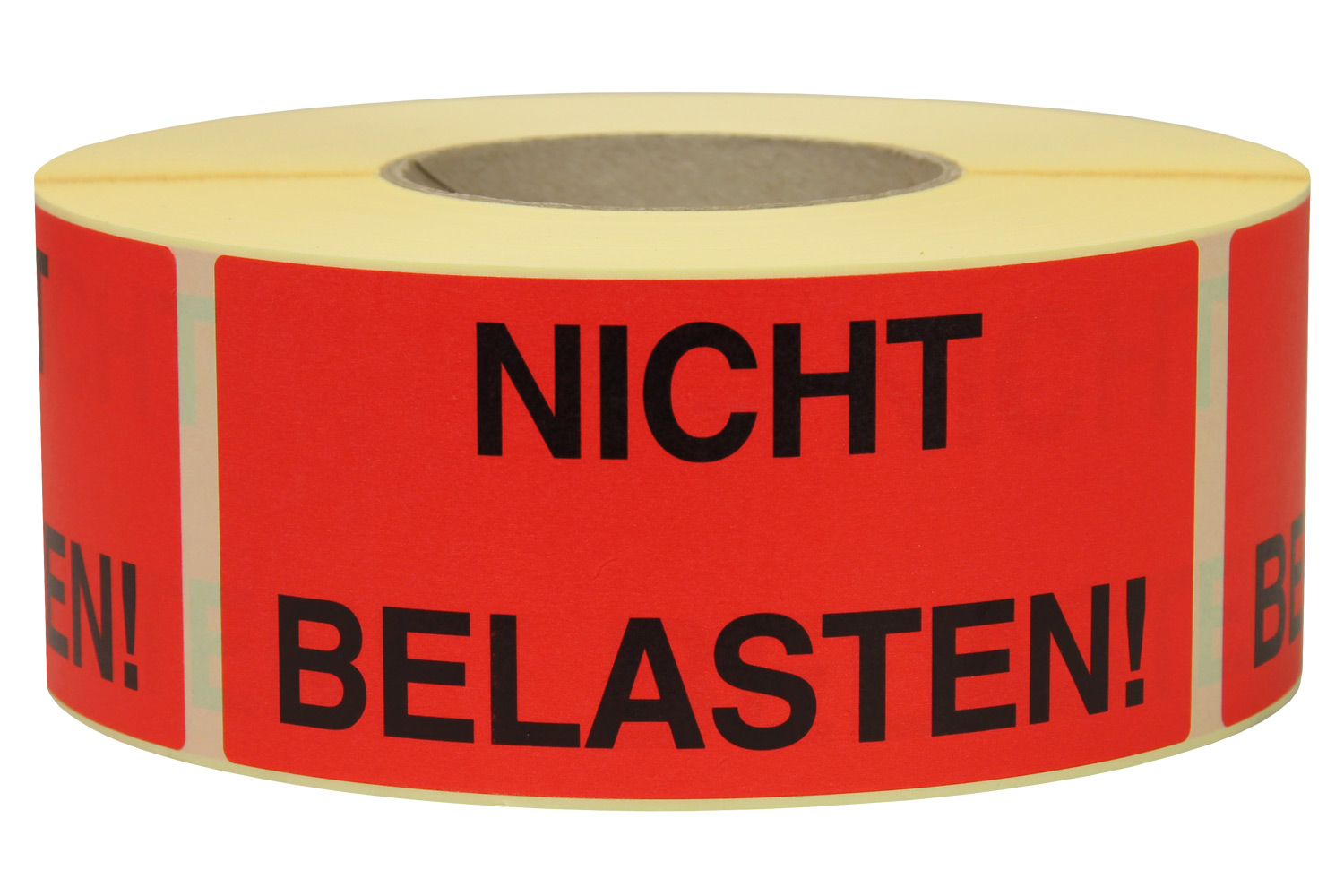 Warnetiketten aus Papier, rot, "Nicht belasten!"; 145 x 70 mm (L x B)